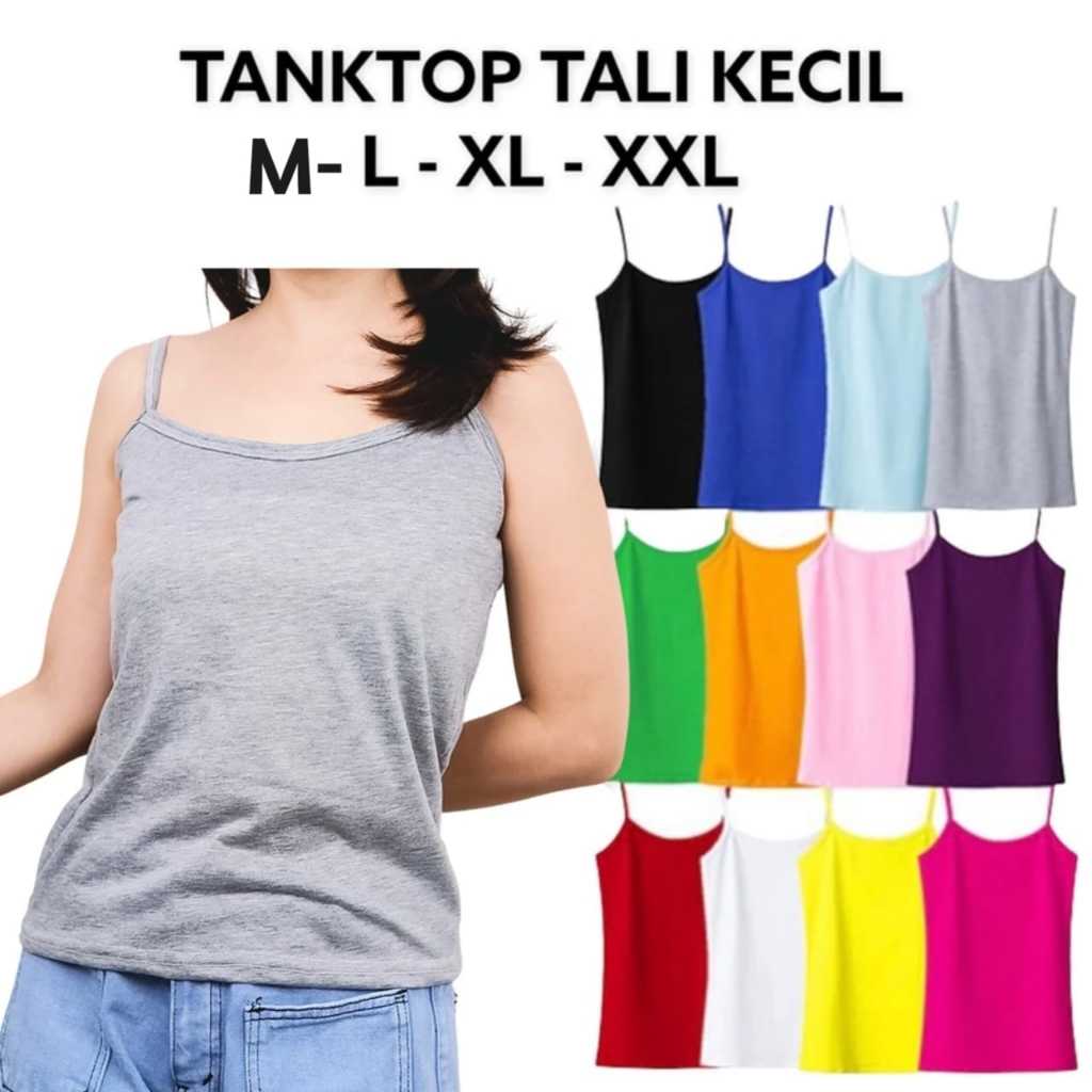 Jual 6pcs /Tank top Tali Besar Wanita Dewasa Dan Tank top Tali Kecil ...