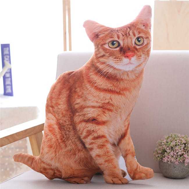 Jual Bantal Boneka Kucing 3D ukuran 45cm Lucu Mainan Kucing Imut Besar ...
