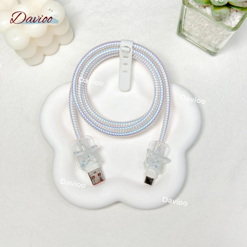 Jual 1 Set 4 item Pelindung Kabel Charger Micro USB+Type-C dan Type-C ...