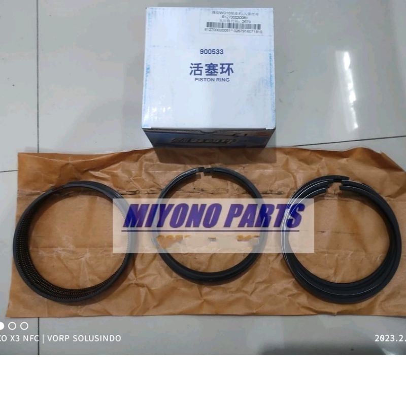 Jual Piston Ring Kit Engine Weichai WD10 WD615 PN 612600030053 ...