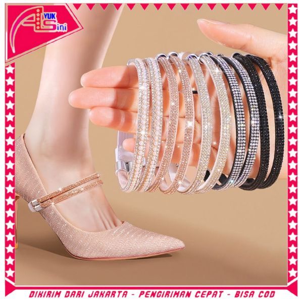 Jual AS 1 Pasang Tali Pergelangan Kaki Sepatu Sandal Wanita Heels Wrist ...