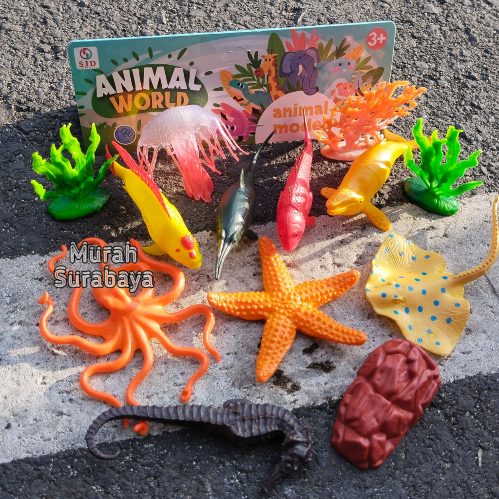 Jual Mainan Binatang Laut Action Figure Isi Lebih Banyak Marine Life ...