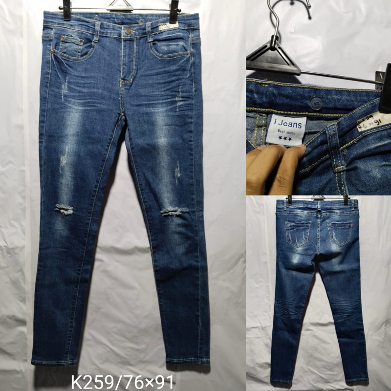 Jual celana jeans, k251, celana jeans panjang ripped, celana jeans cewek ripped | Shopee Indonesia