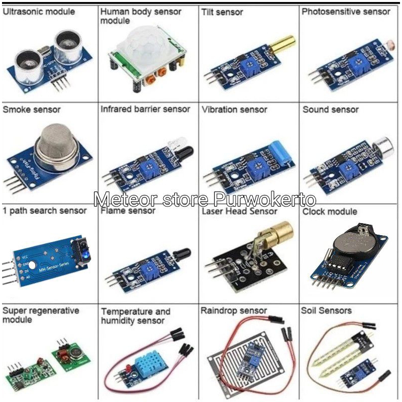 Jual starter kit modul sensor arduino iot nodemcu esp 32 16 in 1 ...