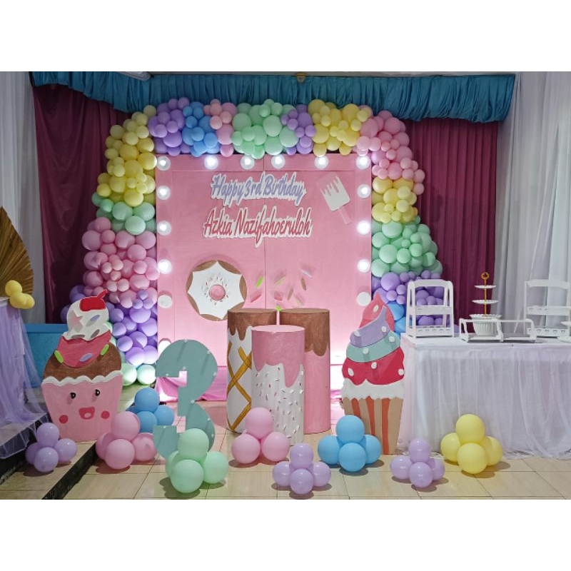 Jual paket lengkap backdrop tema ice cream | Shopee Indonesia