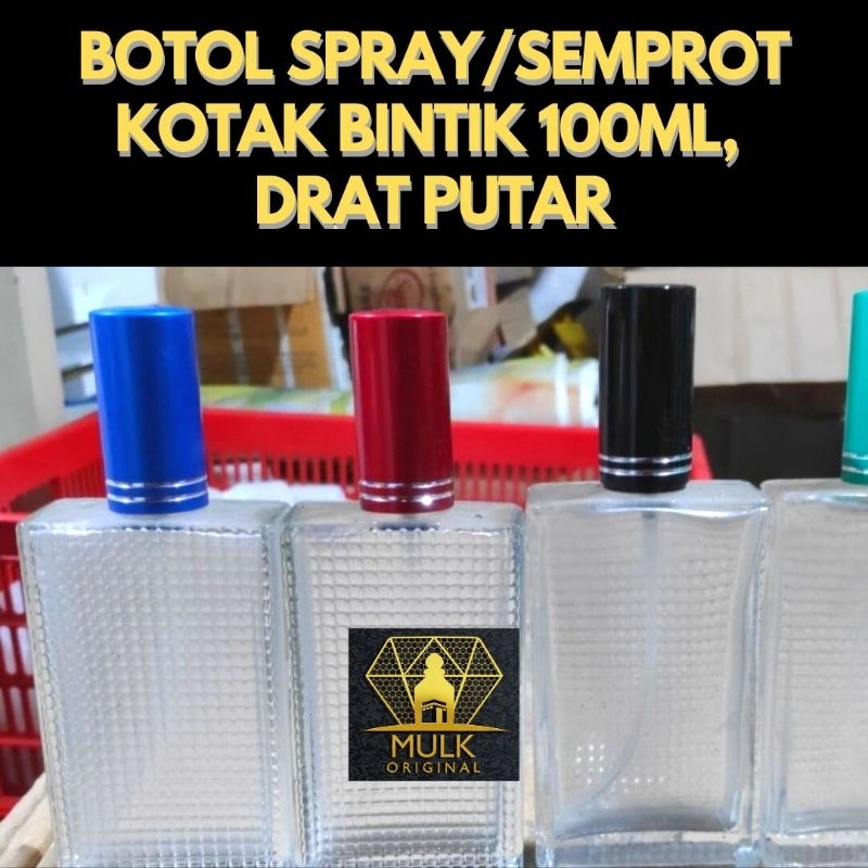 Jual botol semprot botol spray botol kosong motif bintik drat buka ...
