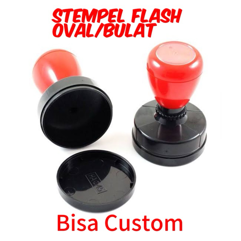 Jual STEMPEL FLASH OVAL|BULAT |FREE DESAIN|BEBAS WARNA|MURAH|BUAT ...