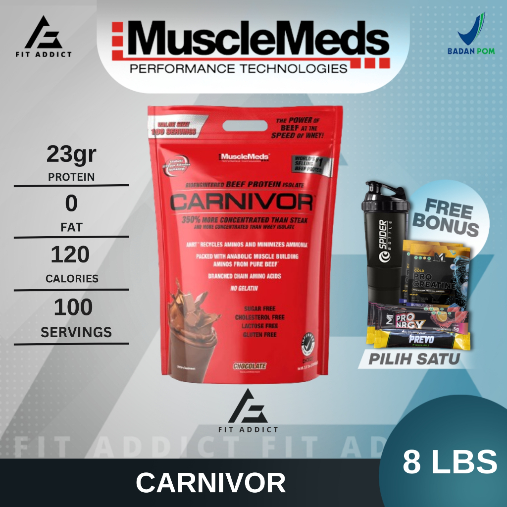 Jual Musclemeds Carnivor 8 Lbs 8 Lb 8Lbs 8Lb Beef Protein Isolate Whey ...