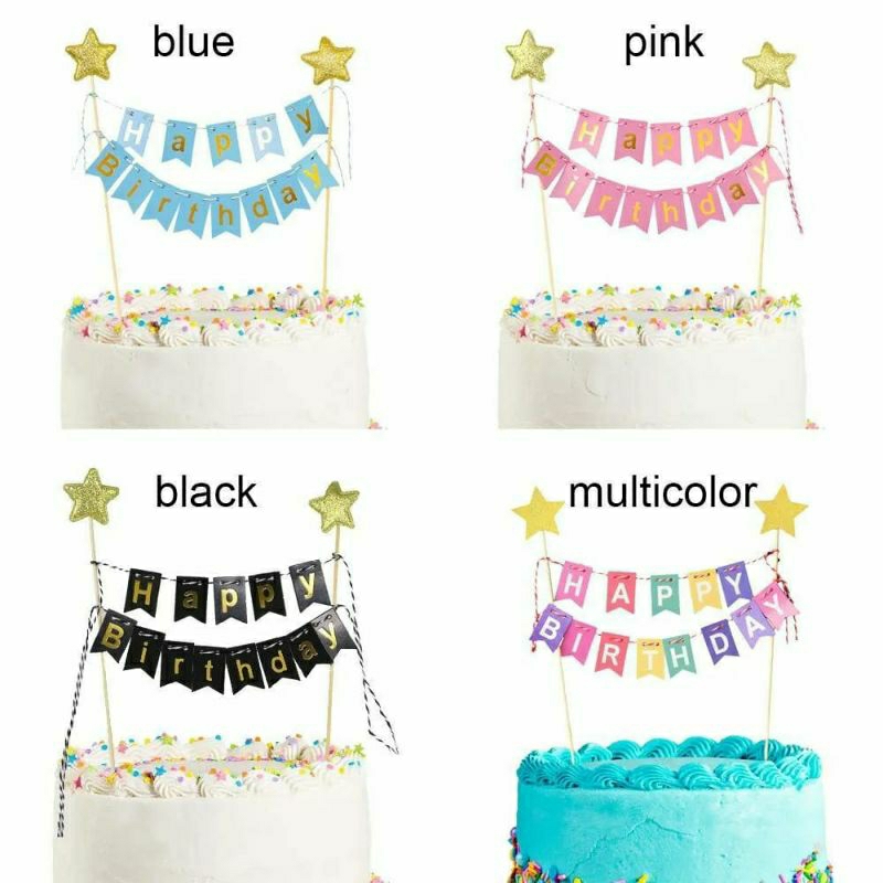 Jual Cake topper dekorasi hiasan kue ulang tahun ultah cupcake makanan ...