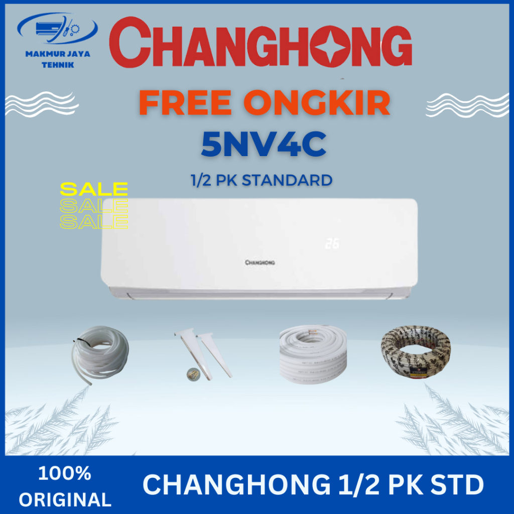 Jual AC CHANGHONG 1/2 PK 5NV4C - 5NVB4 STANDARD SPLIT TERMURAH AC AJA ...