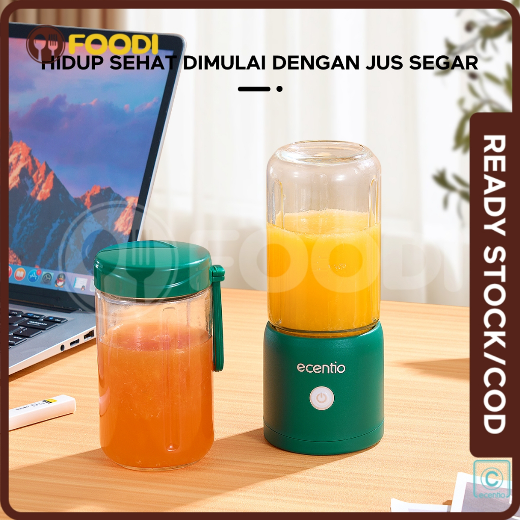 Jual Foodi blender portable blender mini 8 Mata Pisau 380ml USB hijau tua 304 stainless steel 2 ...