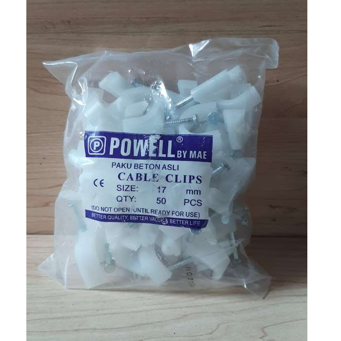 Jual KLEM KABEL POWELL CABLE CLIPS / KLEM PAKU BETON KABEL 7MM-17MM ...
