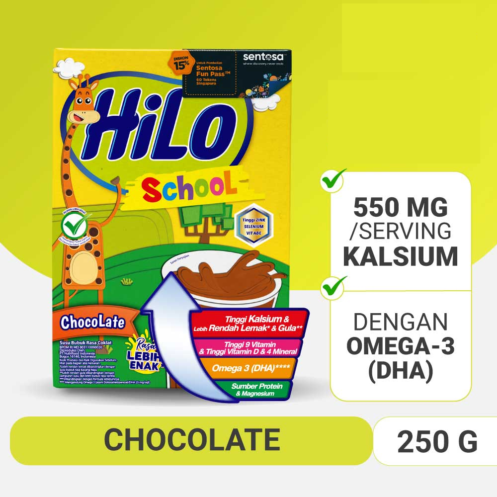 Jual HiLo School 250g - Susu Anak Usia 5 - 12 Tahun Tinggi Kalsium ...