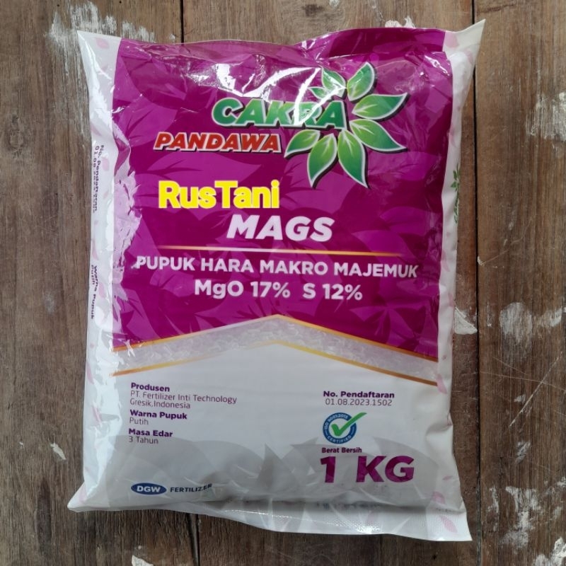 Jual Pupuk Magnesium MAGS MgO 17% S 12% 1kg PT.DGW FERTILIZER | Shopee ...