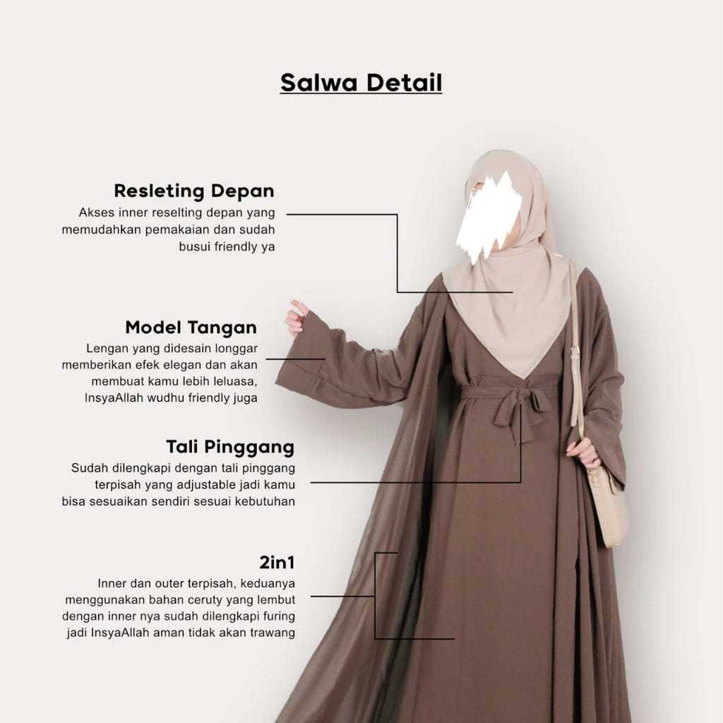 Jual GAMIS ABAYA OUTER SET 2 IN 1 | Gamis outer dress Wanita | gamis ...
