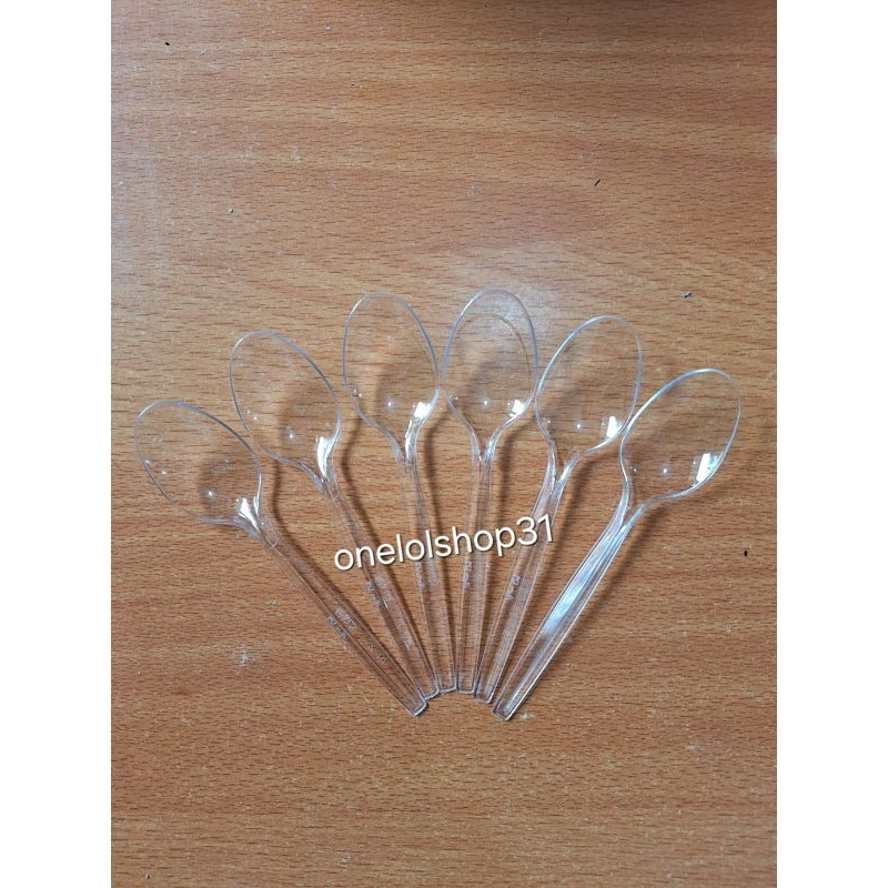 Jual (1 PAK) Sendok STG Bening / Sendok Teh Bening / Sendok Jelly Agar ...