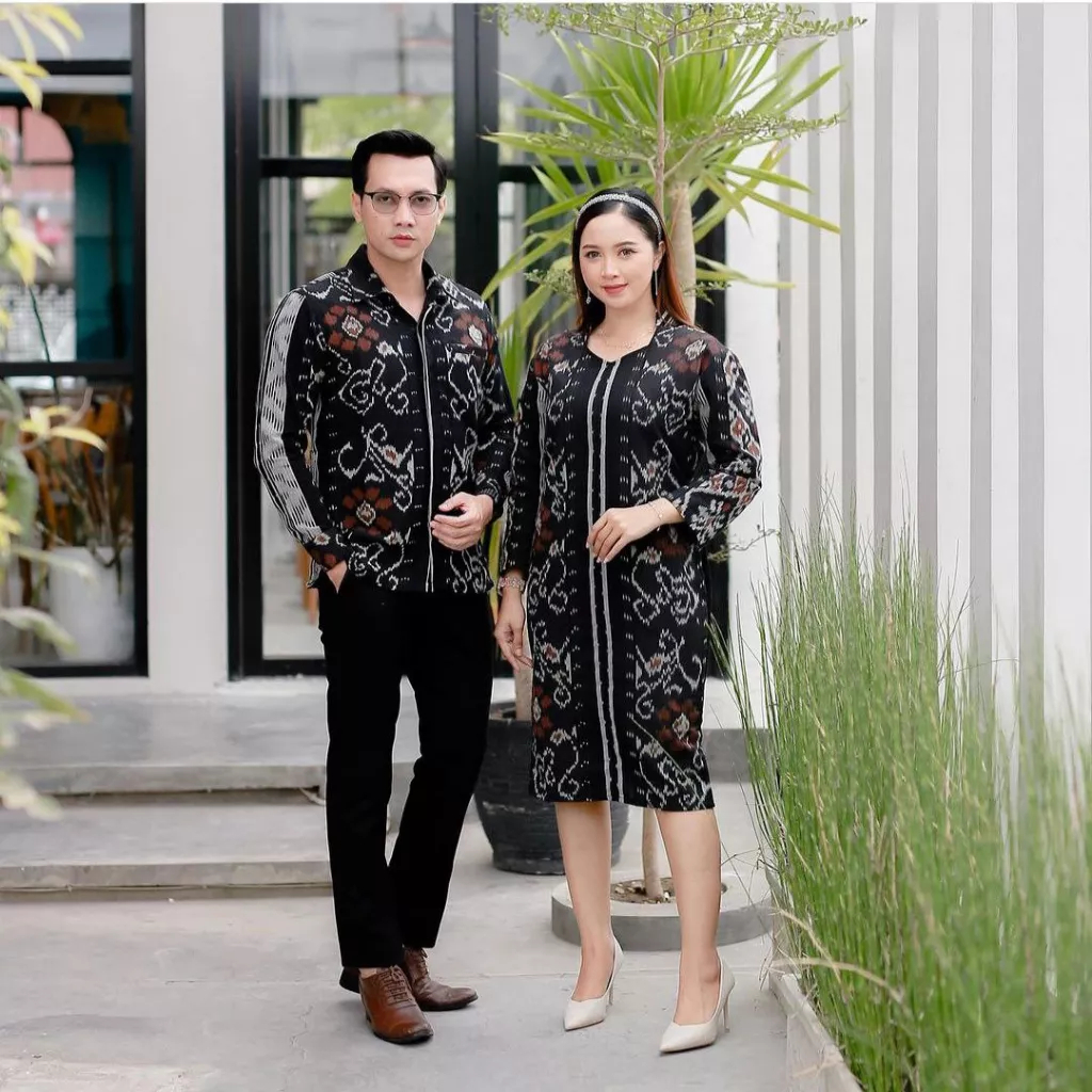 Jual BAJU PASANGAN DRESS KEMEJA BAJU COUPLE TENUN TUNIK | Shopee Indonesia