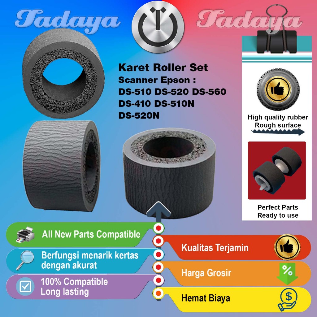 Jual Karet Roler ASF Roler Scanner Feed Roller Assembly Kit for EPSON ...
