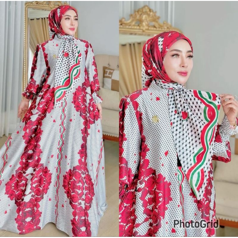 Jual REEEEAADDYY NEEEW GAMIS PALESTINA SET HIJAB ORIGINAL BY SHELLA ...