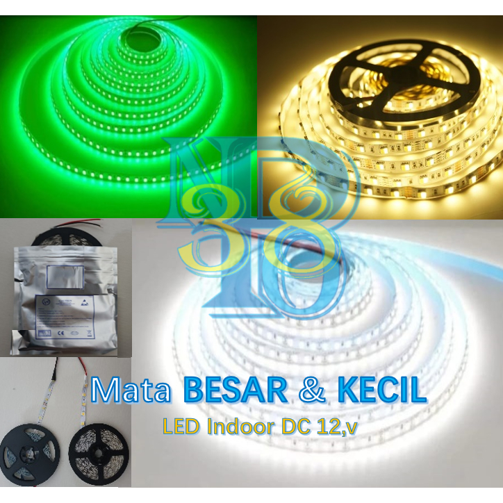 Jual LAMPU LED Pita / strip DC 12 volt, 5 meter | Shopee Indonesia