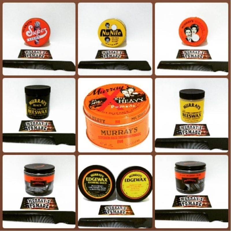Jual Pomade Murrays Superlight, Nunile, Superior, Xtra Heavy, Edgewax, Deluxe Grooming Creme ...