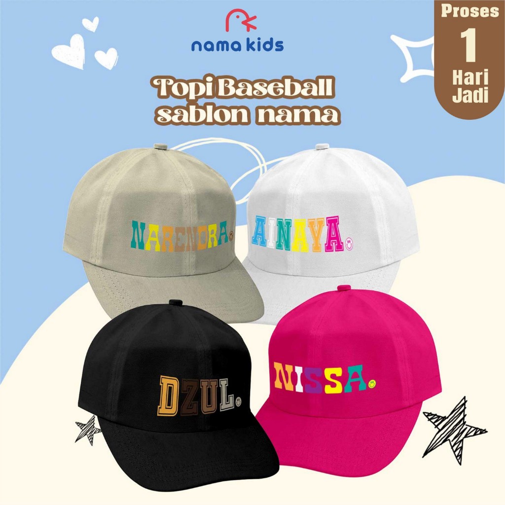 Jual TOPI BASEBALL NAMA ANAK SABLON COSTUM NAMA TOPI NAMA ANAK SABLON ...