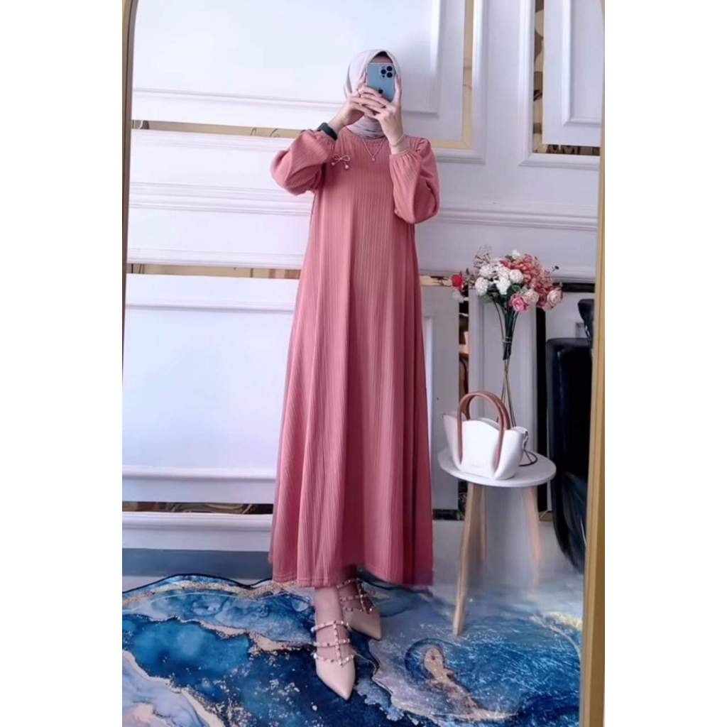 Jual GAMIS SORAYA REMPEL TANGAN KNIT CONDRU STANDAR JUMBO TERBARU ...