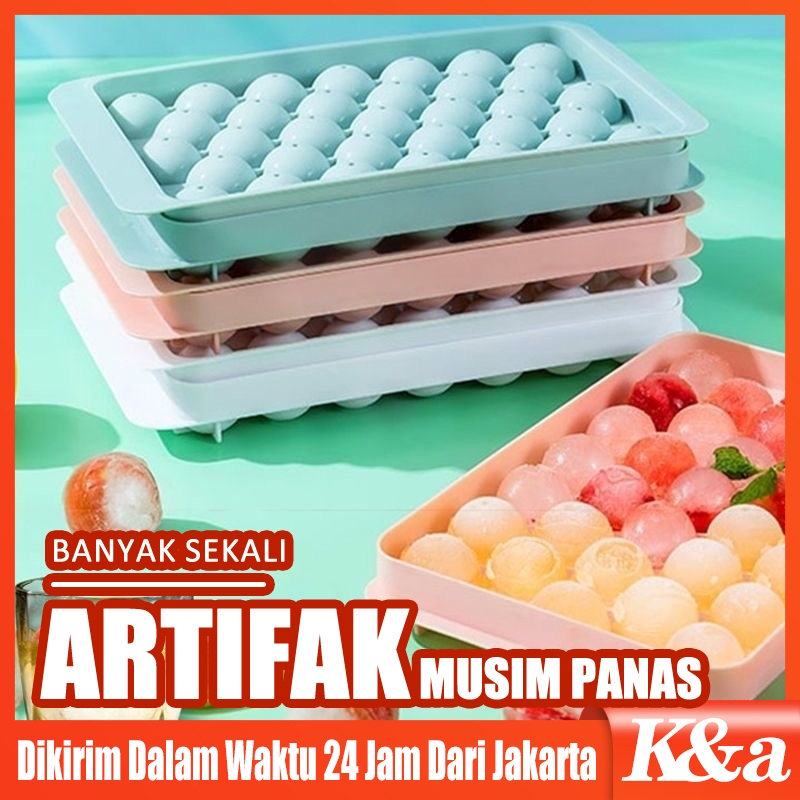 Jual Ready Stock 33 Round Cetakan Es Batu Cetakan Jelly Ball Cetakan ...
