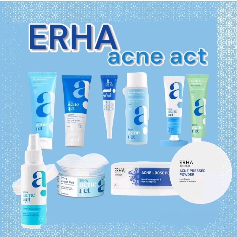 Jual Erha Acneact ACSBP| Clarifiying Toner | Acne Spot Gel | Acne Sun | Pressed Powder | Shopee ...