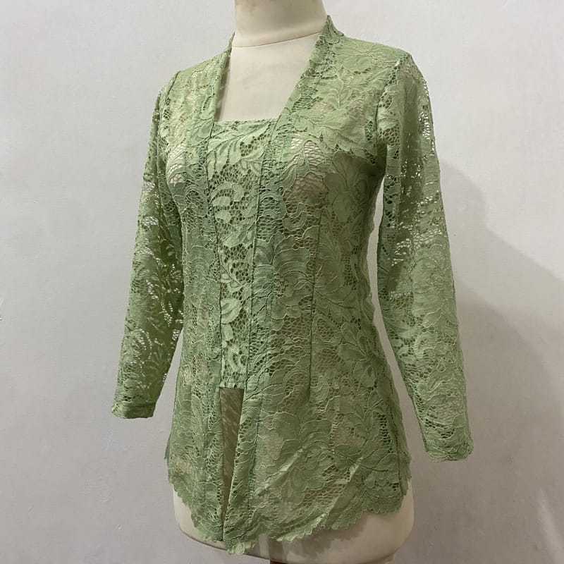 Jual Kebaya modern kutubaru brokat bali wanita lengan panjang terbaru ...