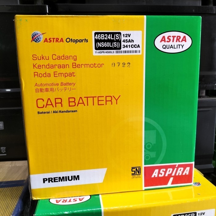 Jual Aspira NS60LS Aki Baterai Yaris Innova Sienta Vios Accord HRV CRV New Civic Stream Lancer ...