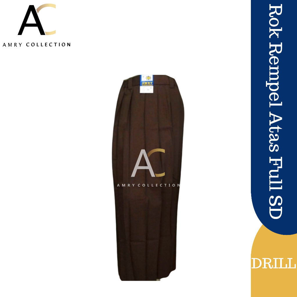 Jual Rok Sekolah SD Rok Panjang Rempel Full SD/MI Warna COKLAT Seragam Sekolah By.Amrycollection ...