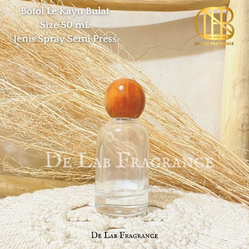 Jual botol parfum lelaboo 50 ml tutup kayu bulat semi press/botol ...