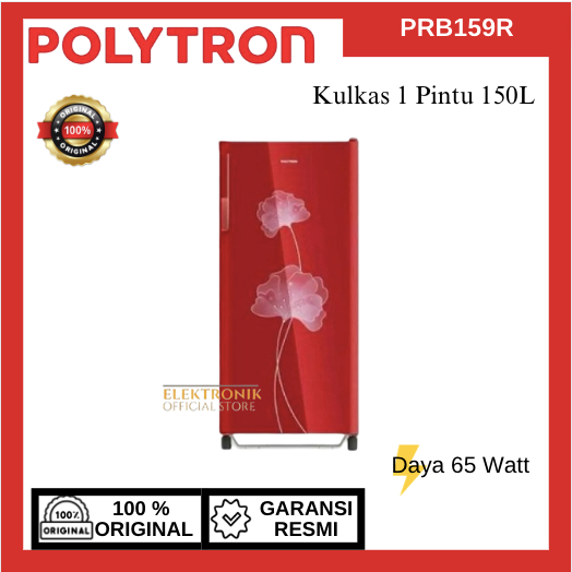 Jual POLYTRON KULKAS 1 PINTU METALLIC PRB 159R 150 LITER/PRB-159R ...