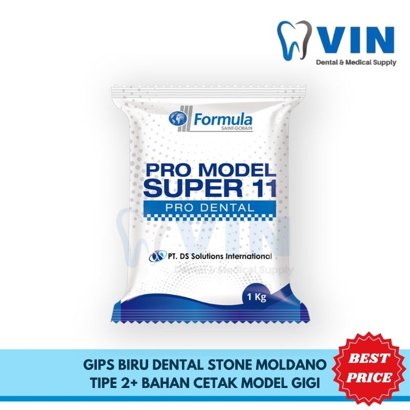 Jual Gips biru dental stone moldano tipe 2+ (II+) / bahan cetak model ...