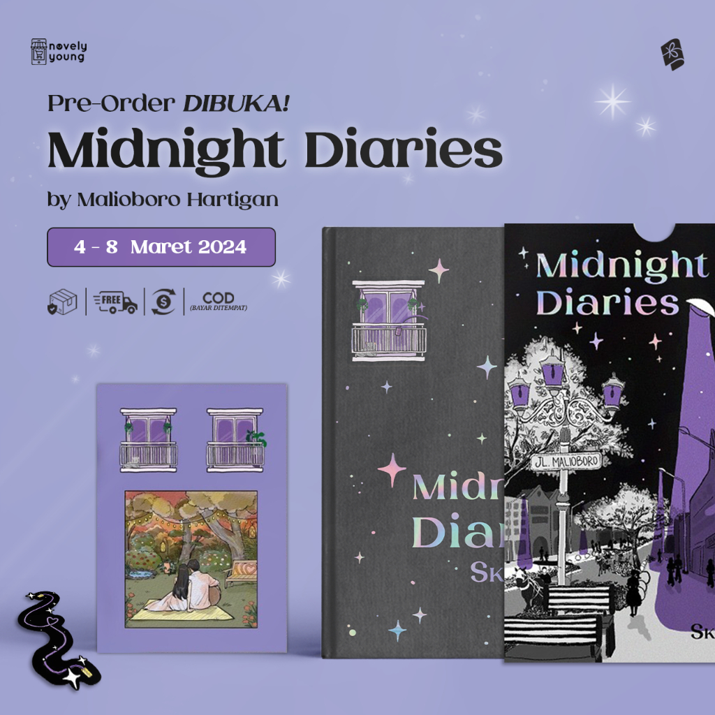 Jual Novel Midnight Diaries by Malioboro Hartigan - Skysphire - Bukune ...
