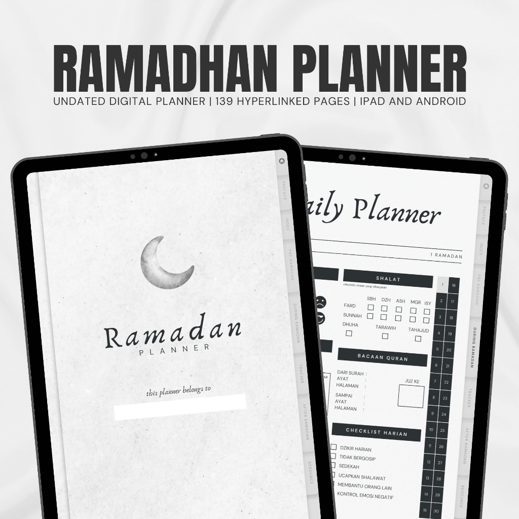 Jual RAMADHAN PLANNER DIGITAL & PRINTABLE | RAMADHAN JOURNAL UNDATED ...