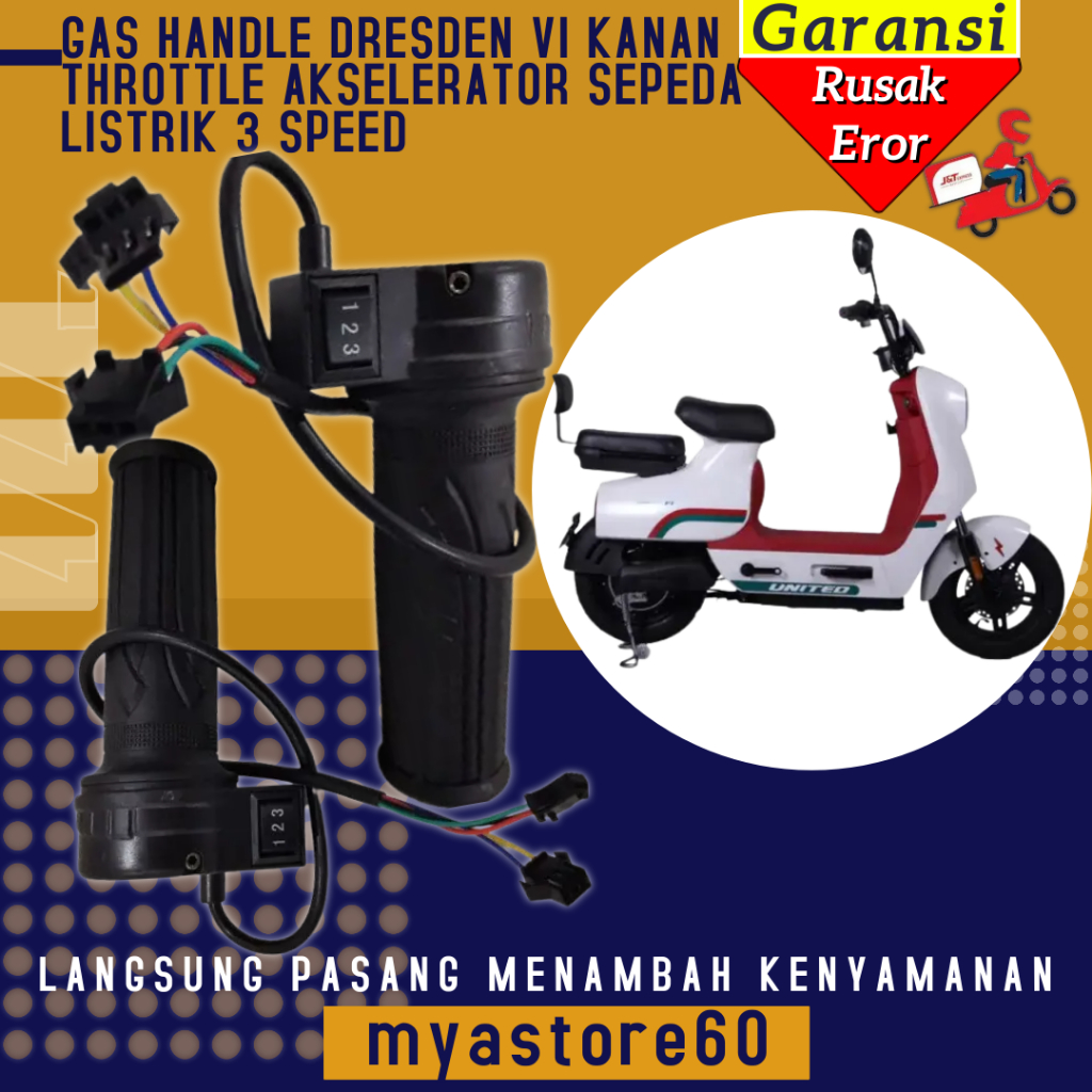Jual Throttle Gas Sepeda Listrik Gas Handle Grips Kanan Throttle ...