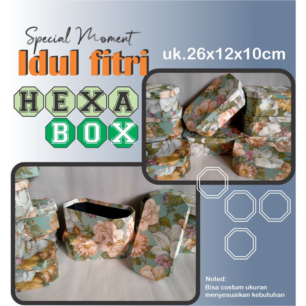 Jual Box Souvenir /Hampers/Kado/Mahar,model:Hexagonal PREMIUM,Edisi ...