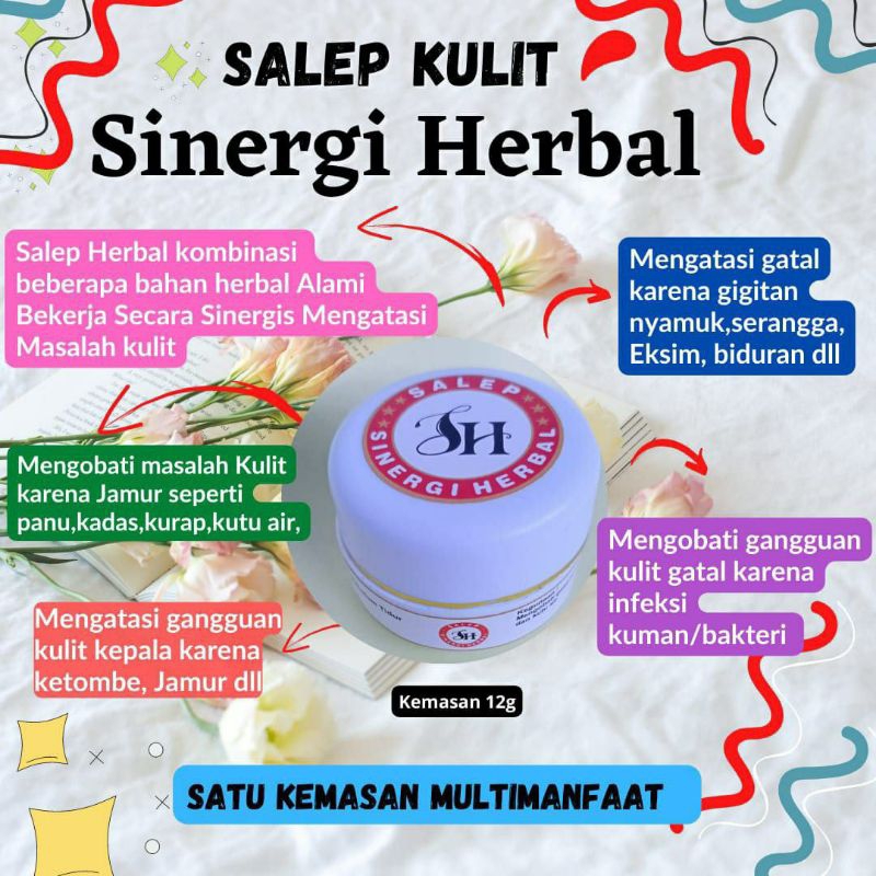 Jual Salep Kulit Sinergi Herbal Salep Gatal Kutu Air Panu Kurap Scabies ...