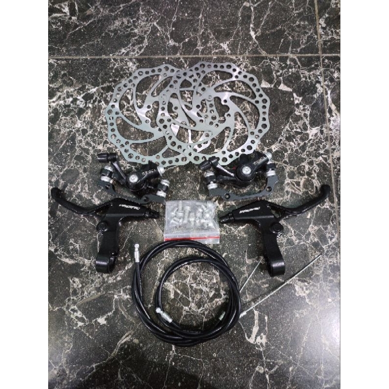 Jual Rem Cakram Mekanik Sepeda Fullset Brake Lever Caliper Kaliper Disk ...