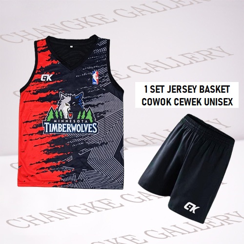 Jual 1 SET BAJU BASKET PRIA / SINGLET BASKET / BAJU OLAHRAGA BASKET ...