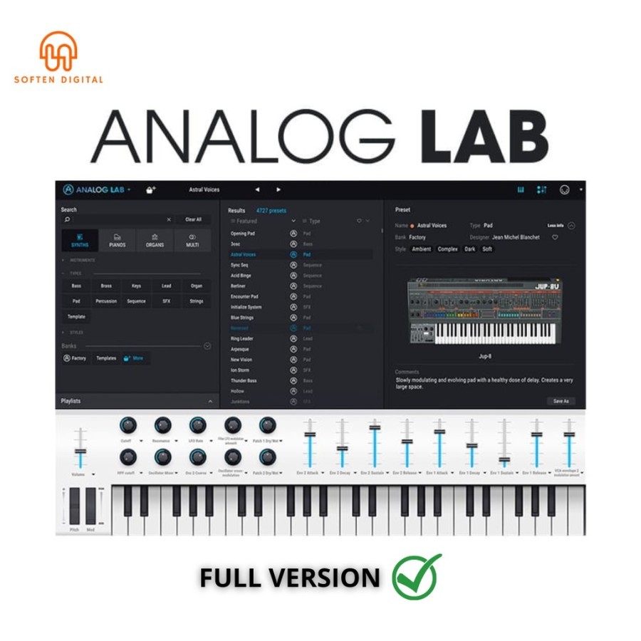 Jual Arturia Analog Lab V VST Plugins Synthesizer | Shopee Indonesia