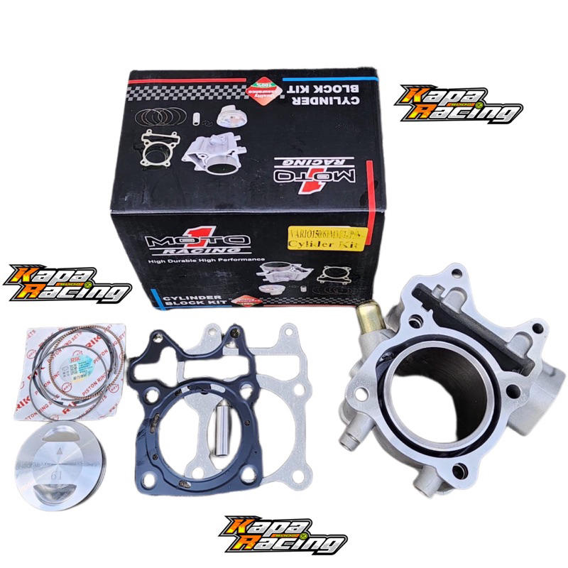 Jual BLOK BORE UP PISTON 61 VARIO 150 125 MOTO 1 BLOK VARIO MOTO1 ...