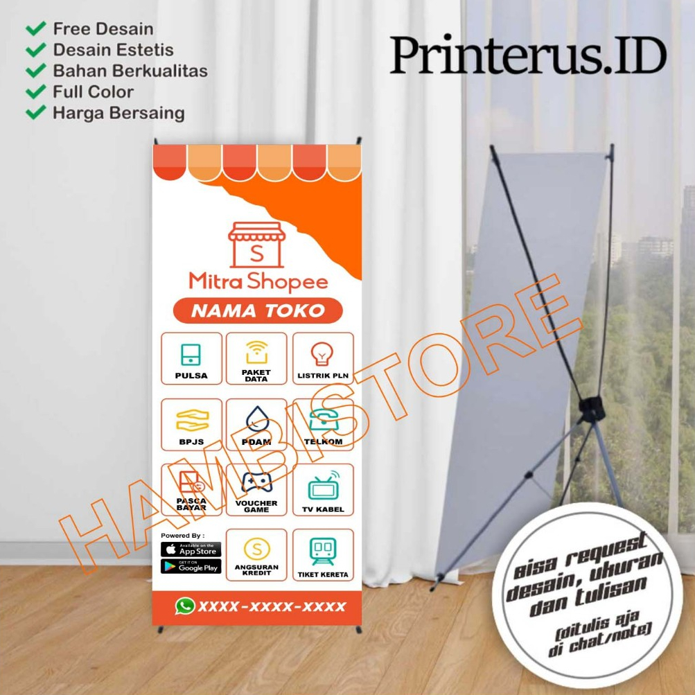 Jual Banner Spanduk Backdrop Mitra Shopee/Banner Mitra Shopeee Custome / Backdrop Mitra Shopee ...