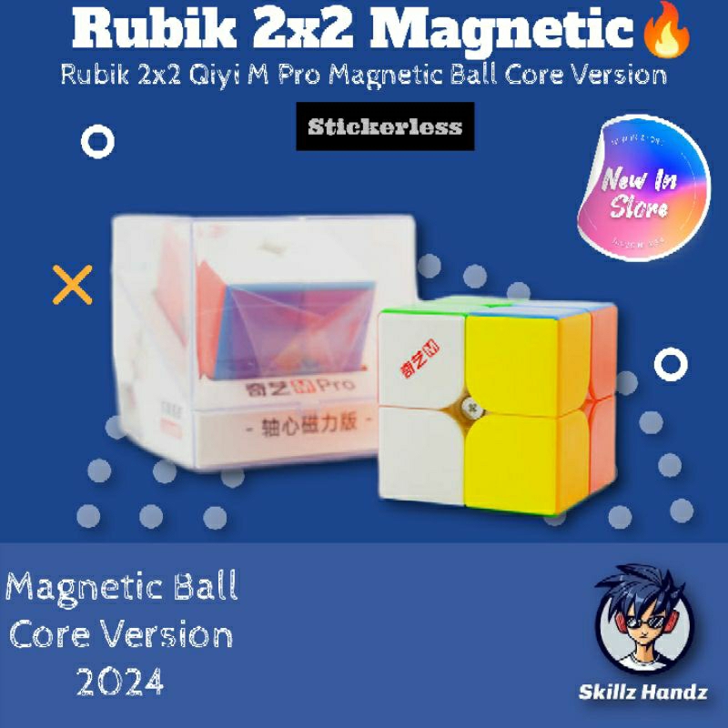 Jual Rubik 2x2 Qiyi M Pro (Stickerless) Magnetic Ball Core Version 2024 | Shopee Indonesia