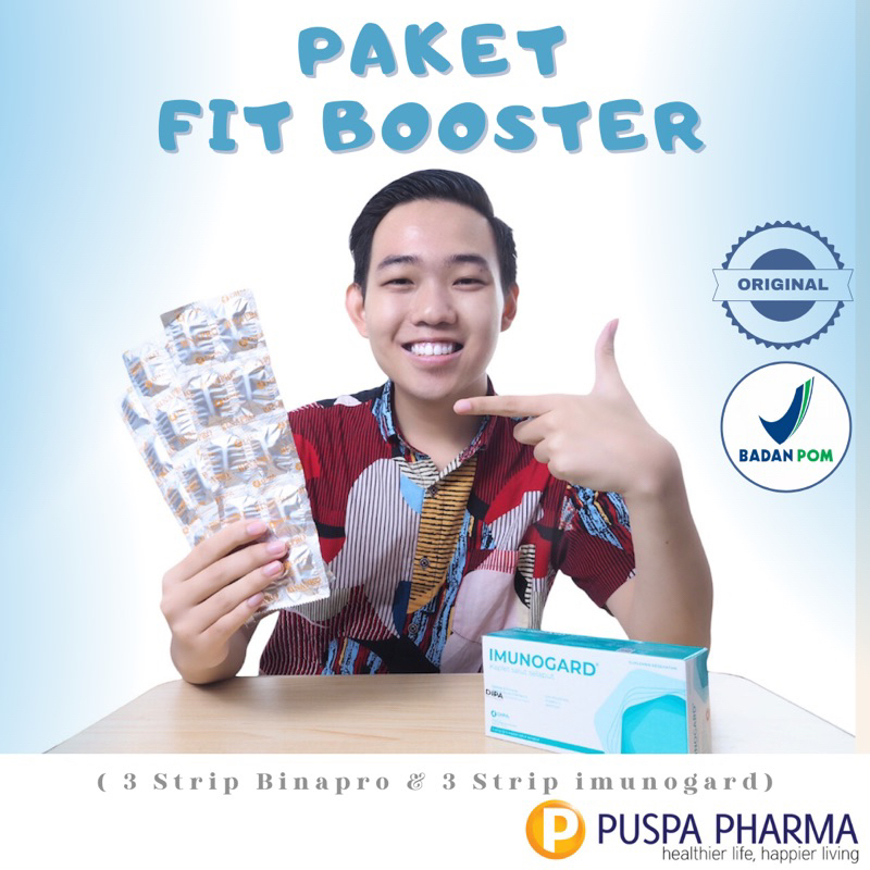 Jual Paket Fit Booster - Binapro (Asam Amino) 3 Strip + Imunogard ...