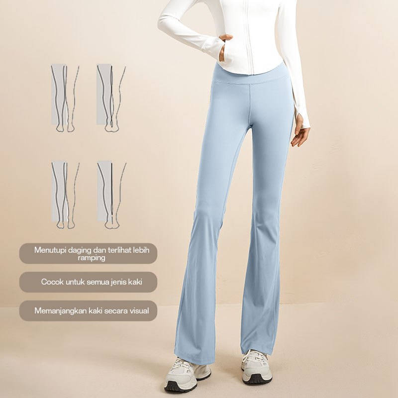 Jual RAGA Legging Yoga Celana Cutbray Basic Wide Leg Celana Olahraga Wanita Zumba Senam Aerobik ...
