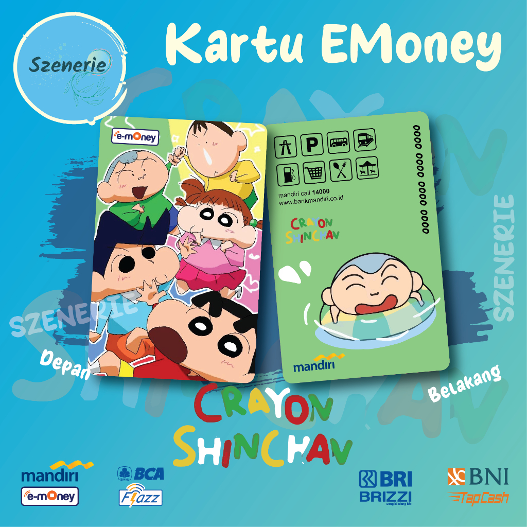 Jual Emoney Crayon Shinchan Shinosuke Flazz gen 2 Kartu E-money Mandiri ...