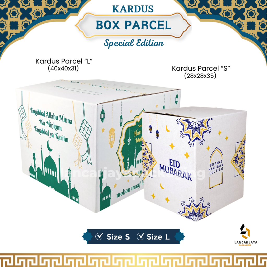 Jual Kardus Box Lebaran Tempat Sembako Parcel Idul Fitri Jumbo 40x40x31 ...